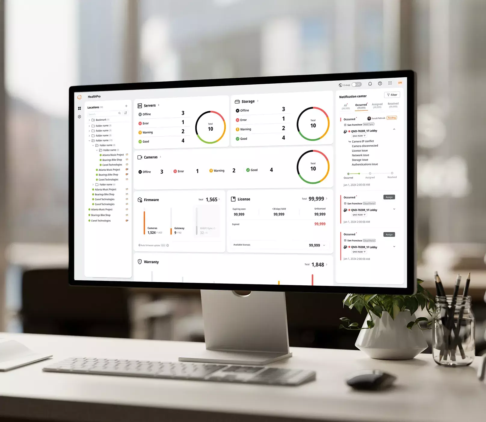 Surveillance System Device Monitoring - HealthPro - Hanwha Vision